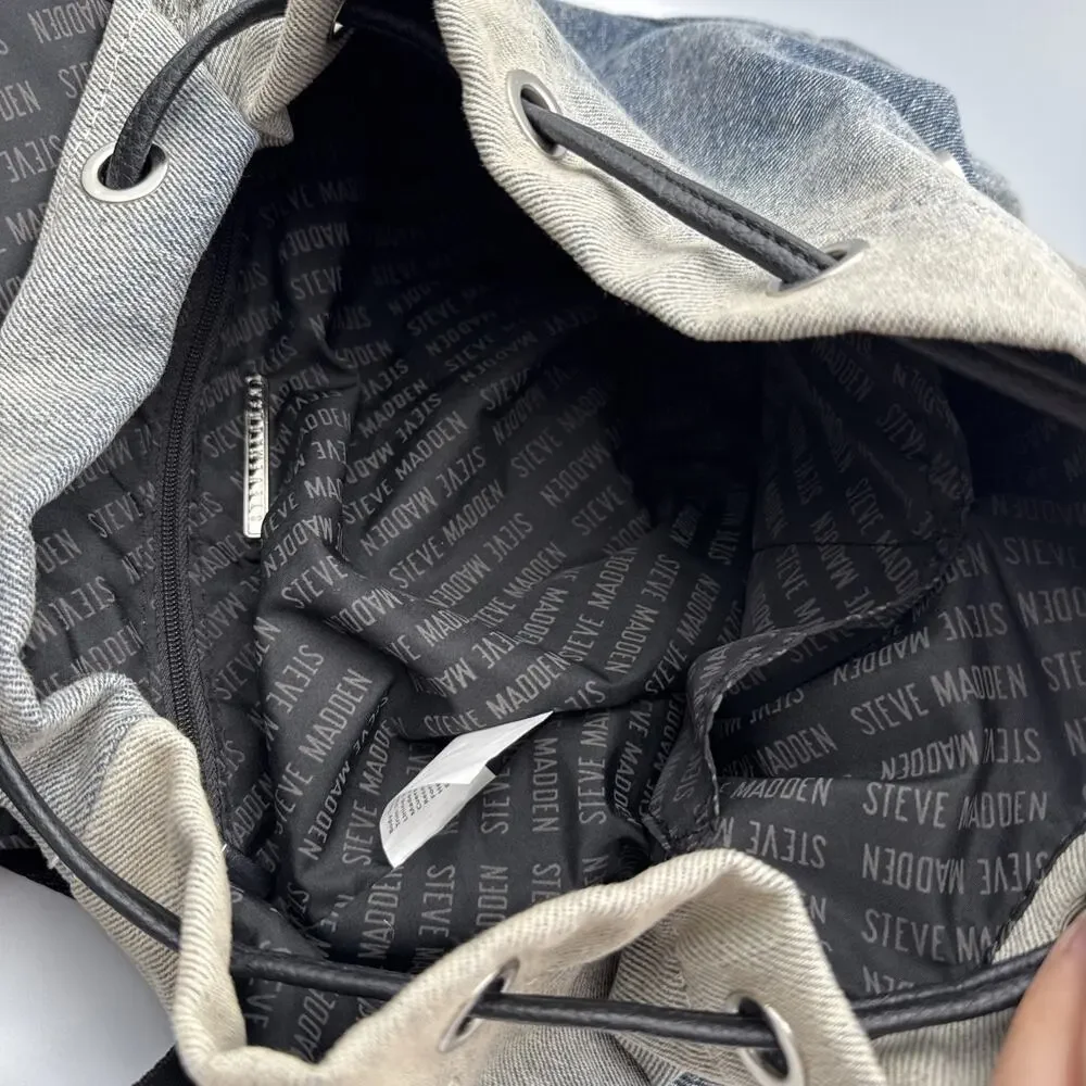 Steve Madden | Bags | Steve Madden Blue And Black Backpack With Rugged ...